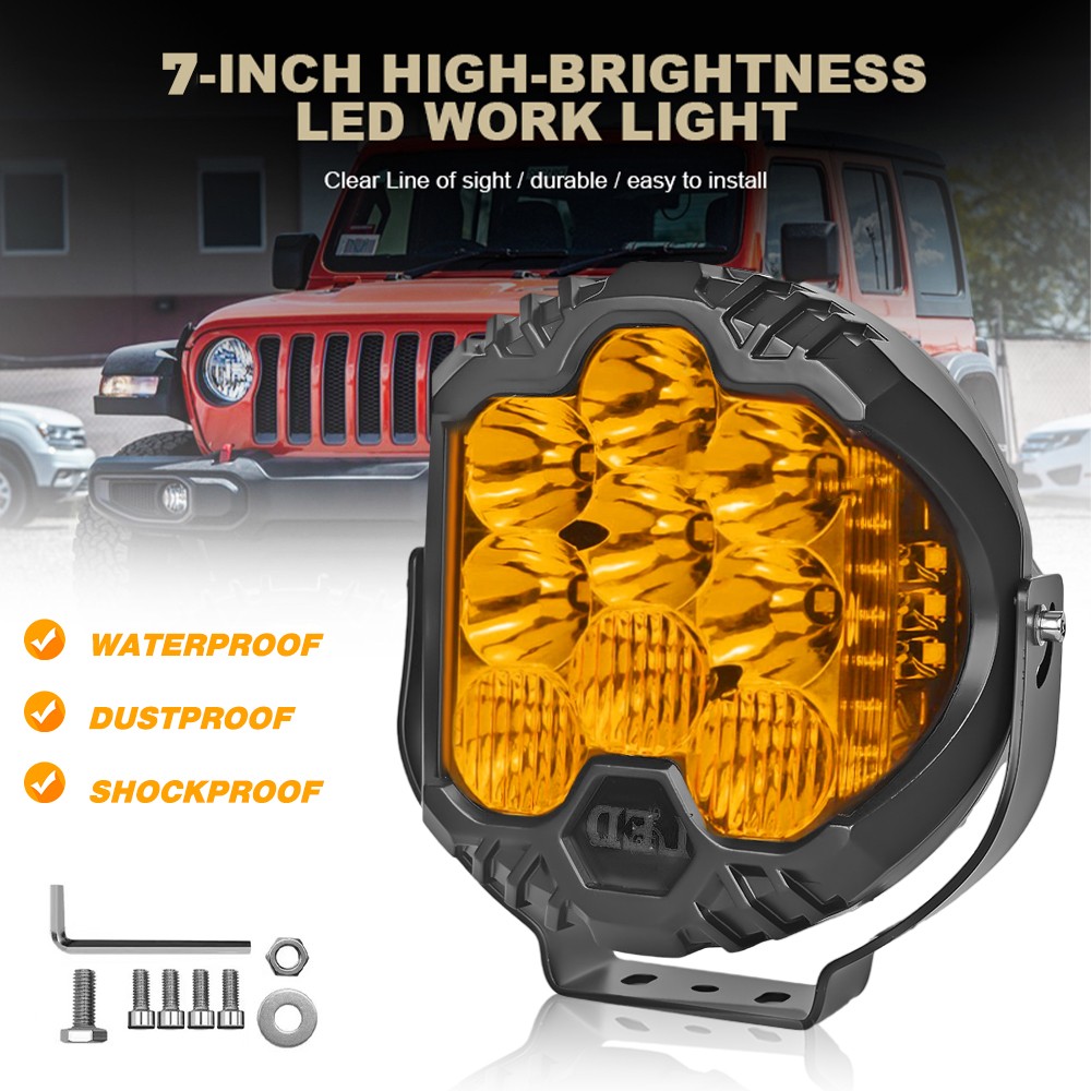 5/7inch LED Work Light Car Pods Spot Flood Combo Offroad Driving Fog ...